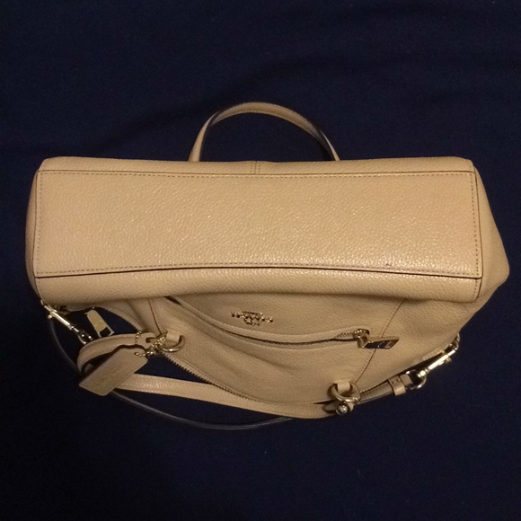 Coach | Bags | Coach Crossbody Tan Purse With Handles | Poshmark